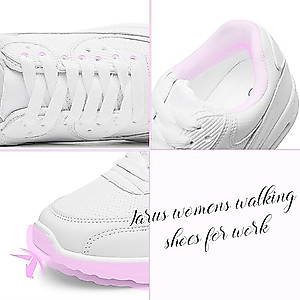 Iarus Women’s Walking Shoes White Running Sneakers Comfortable Fashion Tennis Shoes for Womens（white08）