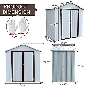 Outdoor Storage Shed 6x4 FT Outdoor Shed,Metal Shed Garden Shed with Lockable Door,Tool Shed for Patio Lawn Backyard,Perfect to Store Garden Tools,Bike Accessories,Lawn Mower,Trash Can etc.