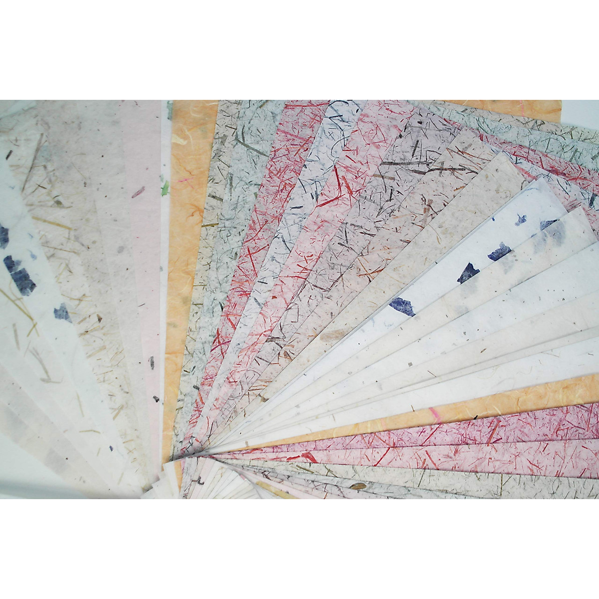 50 Sheets 8.5 x 11 Thin Mulberry Paper Sheets Handmade Art Tissue Washi Paper Design Craft Art Origami Suppliers Card Making (Tamarind Leaves,Onion,Banana Tree Fiber,Rice Straw etc.)