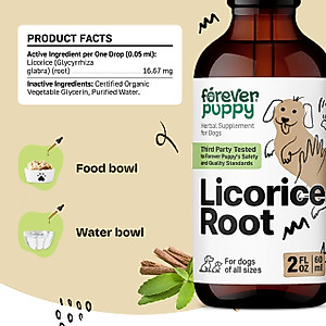 Licorice Root Tincture for Dogs - Respiratory Health Supplements - Lung Support Drops for Pets - Liquid Dog Vitamins and Supplements for Lung Detox & Cleanse - No Preservatives - 2 oz