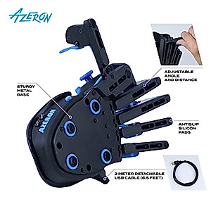 Azeron Classic Gaming keypad - Programmable Gaming Keyboard for PC & Console Gaming - Customized, 3D Printed Analog Thumbstick keypad with 26 Buttons - for Righties (Galaxy Purple)