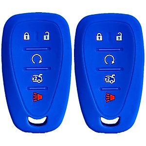 Silicone Smart Key Fob Cover Case Protector Keyless Remote Holder for 2016-2024 Chevy Malibu Camaro Trax Traverse Sonic Cruze Volt Equinox Spark HYQ4EA