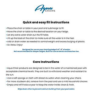 Aqua Outdoors - in-Pool Chaise Lounger - Pool & Sun Shelf Lounge Chair - Designed for Water Depths Up to 9” - Compatible with All Pool Types - Poolside & Sun Deck Tanning - Set of 2 - Coral Reef