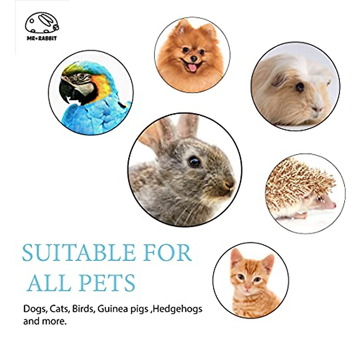 MR.RABBIT small pet animal nail clipper and file. Best bunny rabbit, cat & dog claw trimmer, the most professional exclusive home Grooming Kit safe for guinea pigs bunnies hamsters hedgehogs and birds