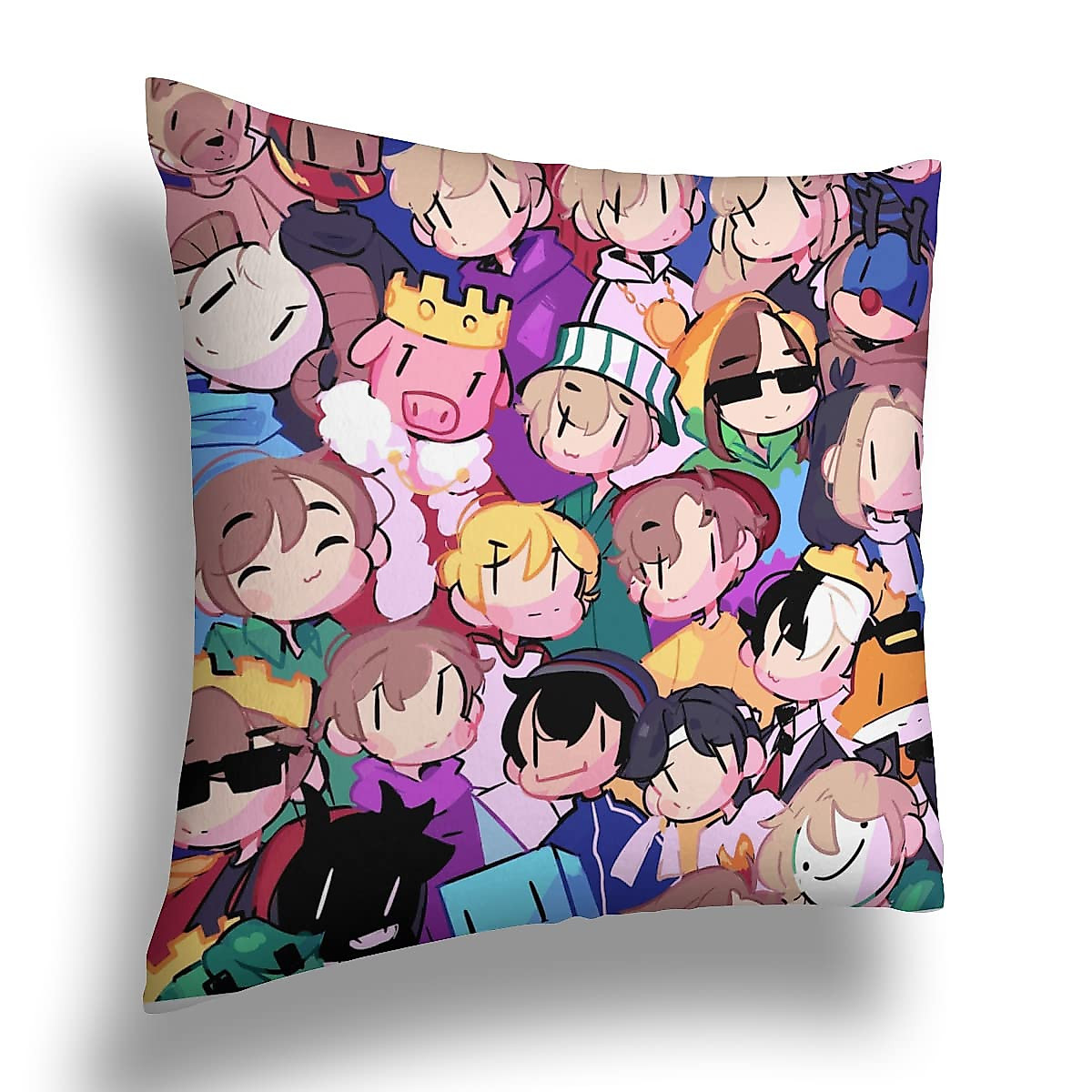 The Dream SMP Velvet Throw Pillow Covers Sofa Pillowcase Car Square Throw Pillowcases Home Decoration Game 18in*18in