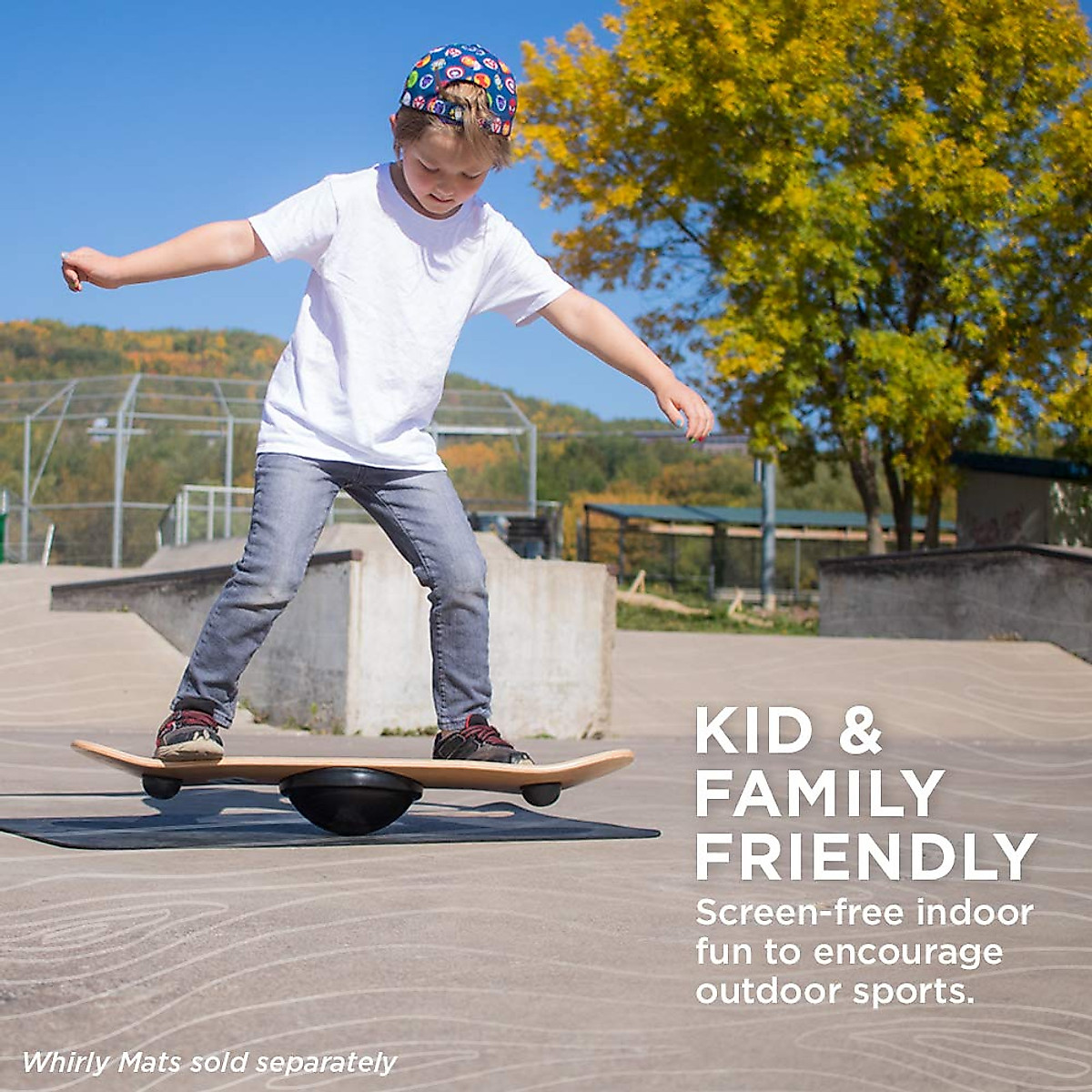 Whirly Board Spinning Wooden Balance Board & Agility Training Equipment