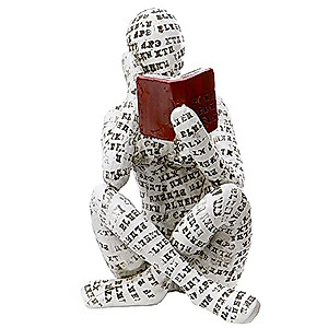 GRAPMKTG Home Decor Pulp Reading Women Thinker Statue Aesthetic Sculpture Room Decor Modern Abstract Decoration on Shelf Table Desk for Living Room Office Bedroom A