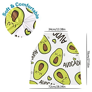 Nursing Cover Breastfeeding Scarf Avocado- Baby Car Seat Covers, Stroller Cover, Carseat Canopy (k9)