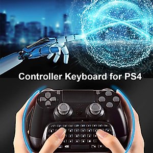 LittlePaprika Controller Keyboard for PS4, Gamers Digital Mini Bluetooth Keyboard Chatpad for Playstation 4 for DualShock Controller, Used to Chat with Playes in Games