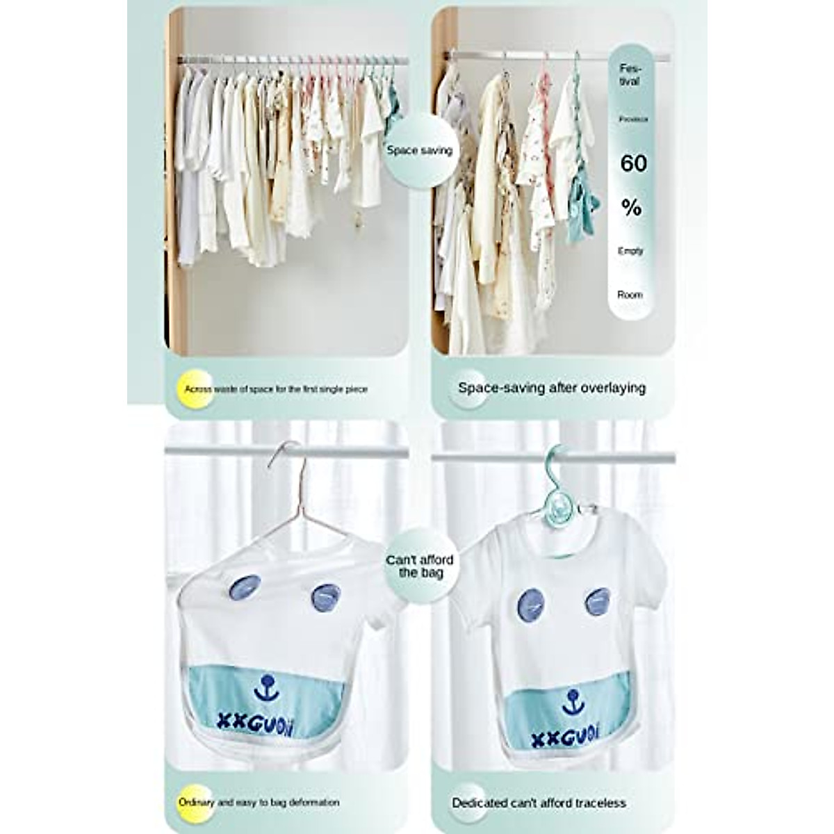 Baby Hangers 20pcs Adjustable Non-Slip Children Baby Nursery Closet Hangers Children Coat Hanger Extendable Laundry Infant Hangers for Girl Boy Toddler Child Newborn Laundry Gifts(20 pcs, Brown+Green)