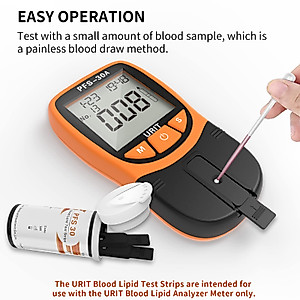 URIT 5 in 1 Lipid Test Strips, 20 Test Strips for PSF-30 (Test Strips Only)