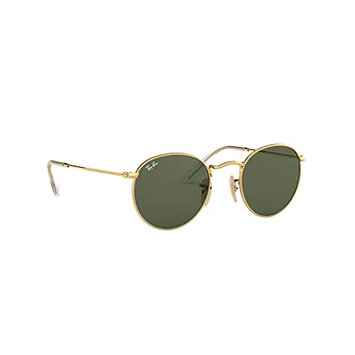 Ray-Ban RB3447N Round Flat Lens Sunglasses, Gold/G-15 Green, 50 mm