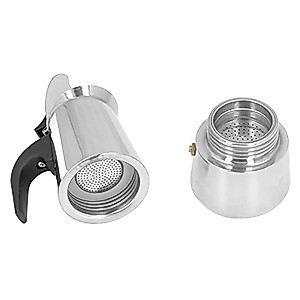 TOTITOM Stovetop Espresso Maker, Moka Pot, Italian Coffee Maker, Classic Cafe Percolator Maker, Stainless Steel Moka Cafe Pot Maker for Home Office Use(02)