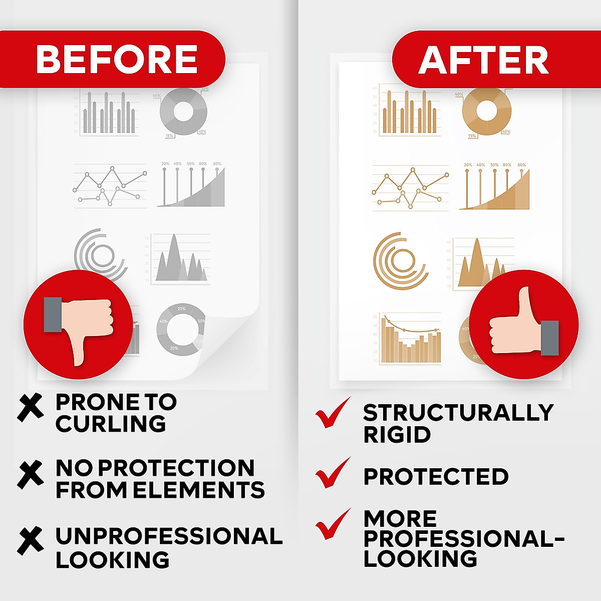 XFasten Self-Adhesive Laminating Sheets, 9 x 12 Inches (50-Pack), 4.76 Thickness