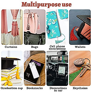 CREATRILL 100 Pcs 13cm/5 Inch Silky Handmade Soft Craft Mini Tassels with Loops for Jewelry Making, DIY Projects, Bookmarks, 20 Colors, 5 Pcs of Each