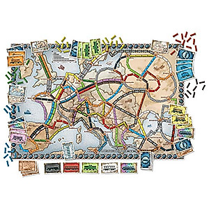 Ticket to Ride Europe Board Game - Embark on a Railway Adventure Across the Continent! Fun Family Strategy Game for Kids & Adults, Ages 8+, 2-5 Players, 30-60 Min Playtime, Made by Days of Wonder