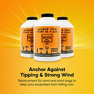 AnchorGel Polymer, Replacement for Sand and Sand Bags to Keep Portable Basketball Hoops, Patio Umbrellas & Other Equipment with a Base from Falling Over, More Effective Than Water Alone - (16 Ounces)