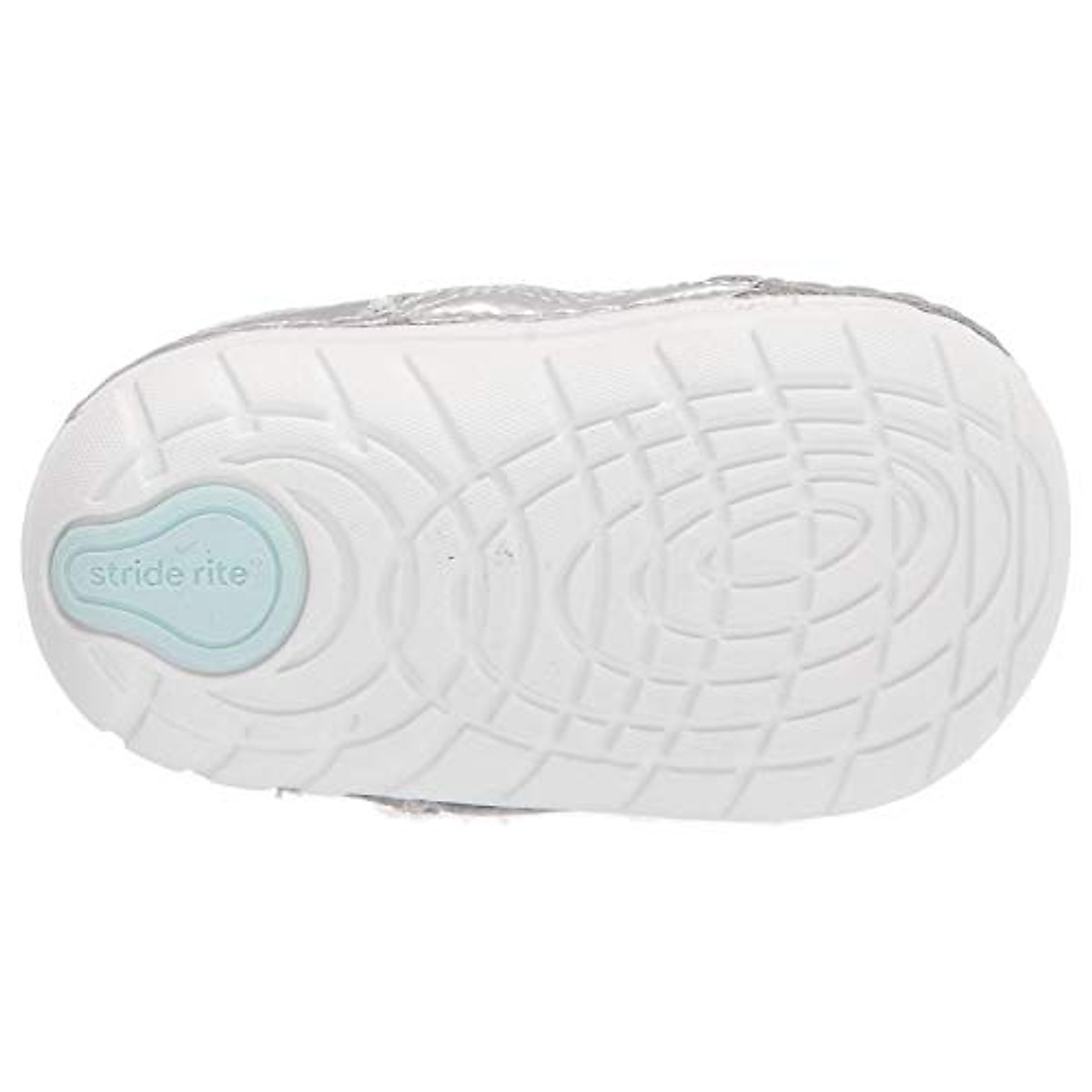 Stride Rite baby girls Soft Motion Kylo Sneaker, Silver/Multi, 4 Infant US