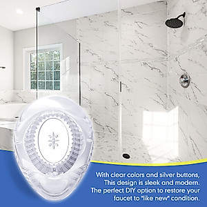 LIBERAQUAR Sb-170 Single Handle, for Use with Valley Kitchen, Lavatory and Tub and Shower Faucets, Acrylic, 2-7/8" W x 1-3/4" Base, Clear