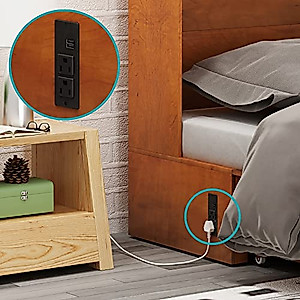 BALUS Murphy Bed Cabinet with Mattress,Modern Muti-Functional Cube Cabinet Bed with USB Charging Station&2 Large Drawers&3 Level Folding Foam Mattress for Living Room/Loft/Apartment,Queen (Redwood)