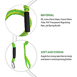 BESPORTBLE 3pcs Boat Rope Ties That Tether The tethering Heavy Duty Bungee Cords Marine Accessories for Boats Dock Rope Dock Lines for Boat Docking Long Hook Rope Boat Accessory with Hook