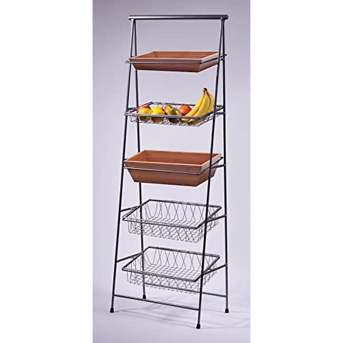 G.E.T. BAMRISERR8 BAMTRY-01 Rectangular 2" Deep Bamboo Serving Tray, 18" x 12"