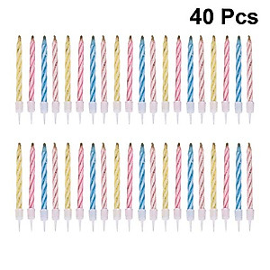 4 Boxes Funny Birthday Candles Trick Toys Candles Playing Props (10pcs 1 Box) Decor for Celebration Party