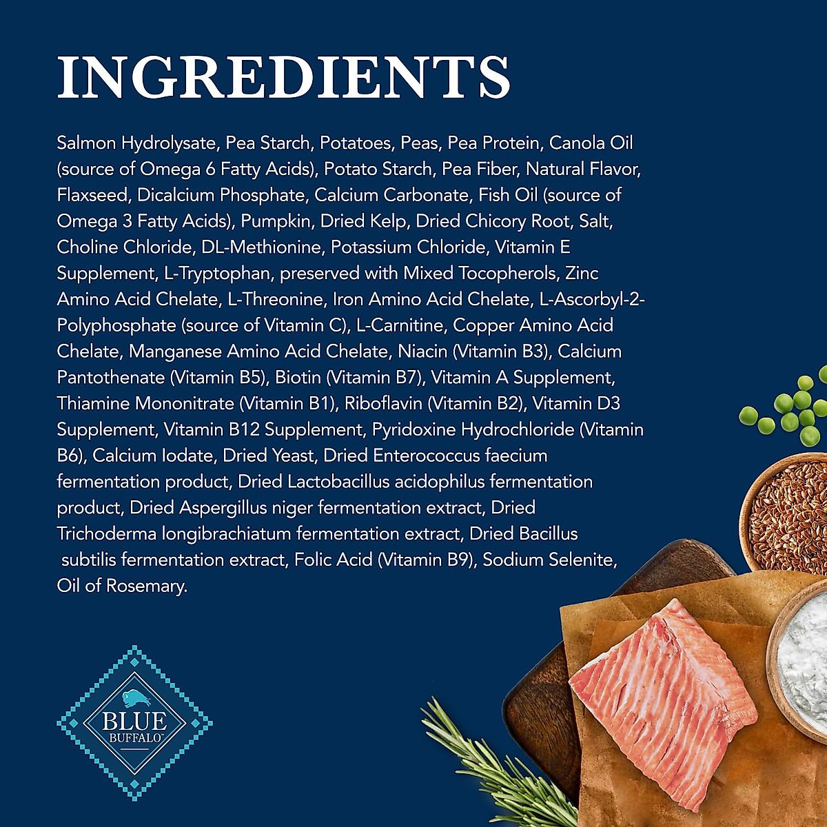 Blue Buffalo Natural Veterinary Diet HF Hydrolyzed for Food Intolerance Dry Dog Food, Veterinarian's Prescription Required, Salmon, 6-lb. Bag