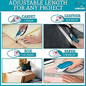 Box Cutter Retractable Utility Knife - Heavy Duty Box Cutter Knife Cardboard Cutter - Box Opener Razor Blades Utility Knife - Box Knife Carpet Cutter with 5 Sharp Blades