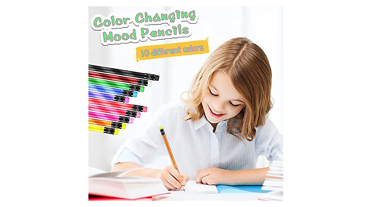 Color Changing Mood Pencils with Motivational Quotes - 40 Pcs Set