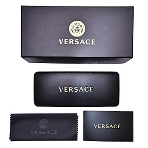 Versace Woman Sunglasses Black Frame, Dark Grey Lenses, 55MM