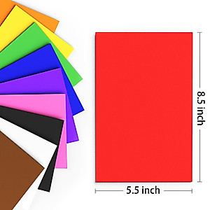 Do²ping Foam Sheets Crafts, 8.5x5.5 Inch 10 Colors Craft Foam Paper for Crafts Project Scrapbooking DIY Cosplay (10 Sheets)