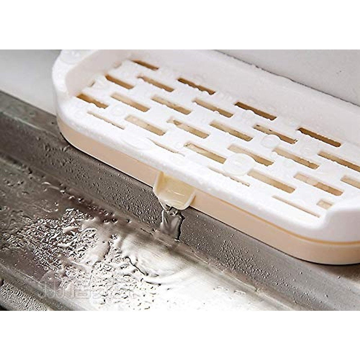 Feel Soon Retail Dishcloth Holder Sponge Holder Stand Rack (Beige)