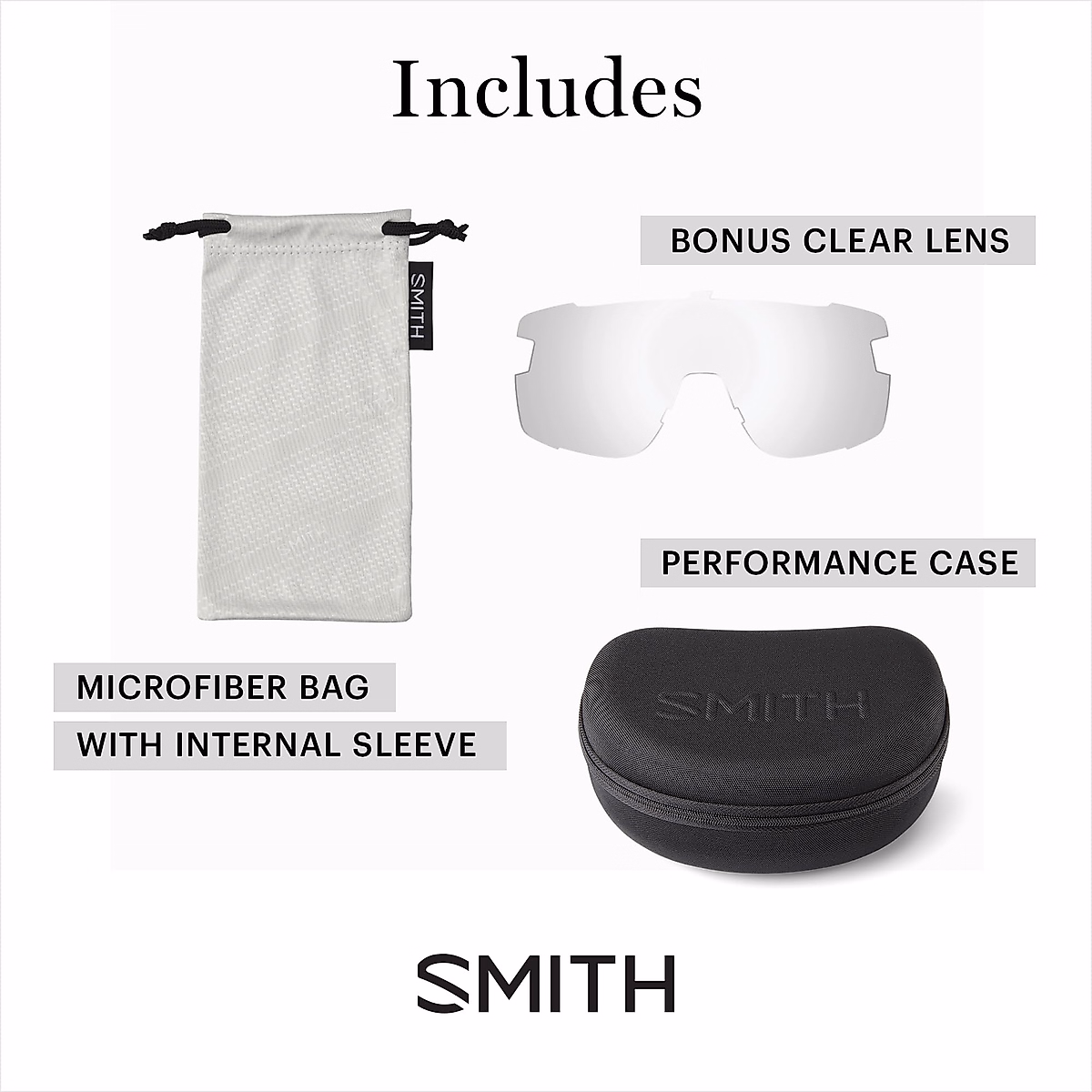 SMITH Bobcat Sunglasses – Shield Lens Performance Sports Sunglasses for Skiing, Biking, MTB, Mountaineering & More – For Men & Women – Black + Red ChromaPop Mirror Lens