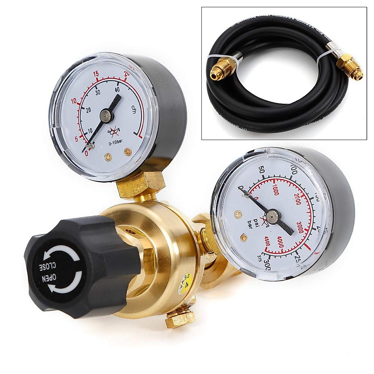 Argon CO2 MIG Welding Regulator 2 Gauge for CGA580 Miller Mig Tig Brass