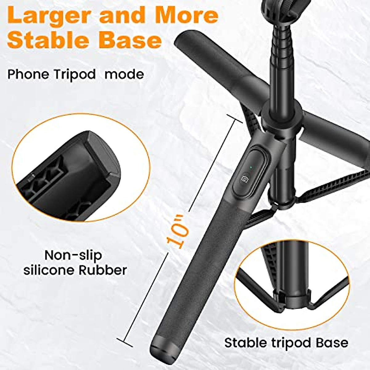 64" Selfie Stick Tripod with Remote for Cell Phone 4"-7",Portable Phone Tripod Stand Compatible with iPhone Android Lightweight Expandable for Travel Selfies Video Recording Vlog(Black)