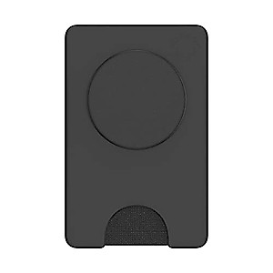 PopSockets Phone Wallet with Expanding Phone Grip, Phone Card Holder - Black