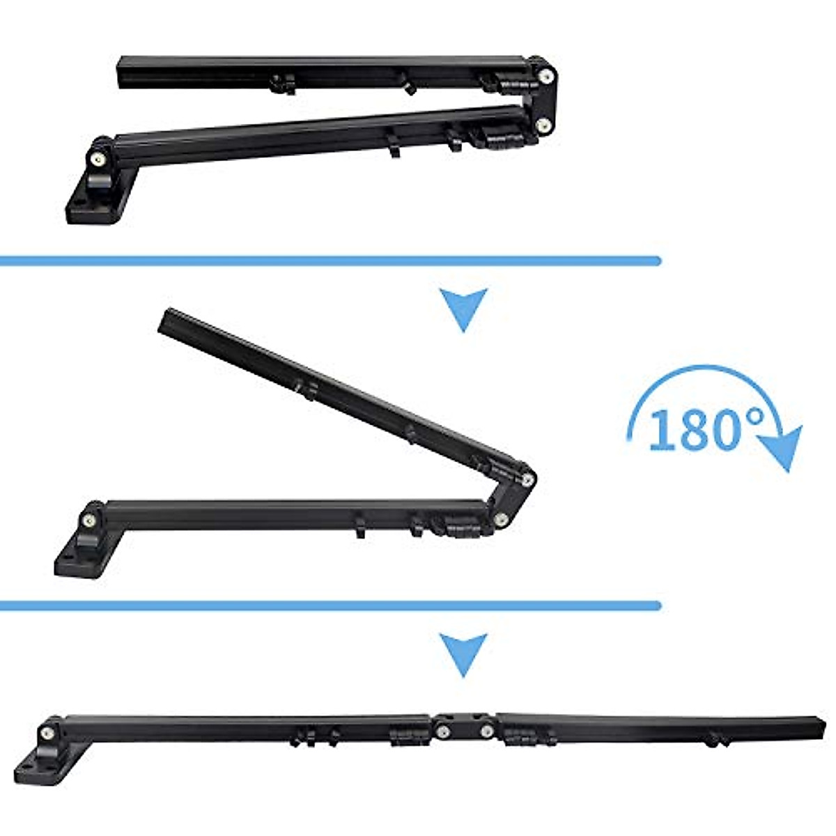 MYOYAY Wall Mounted Folding Clothes Hanger Space-Saver, Indoor/Outdoor Adjustable Clothes Drying Rack, 220 LBS Retractable Dry Coat Hanger for Laundry Room, Storage Organiser Instant Closet,Black