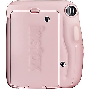Fujifilm Instax Mini 11 Instant Film Camera with Automatic Exposure and Flash, Polaroid Camera, Fujinon 60mm Lens with Selfie Mirror, Optical Viewfinder - Blush Pink (Renewed)