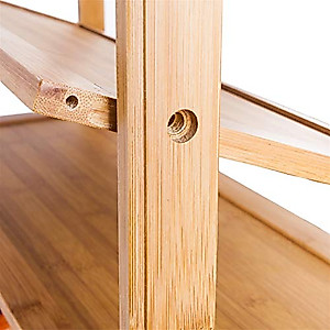 6-Tier Shoe Rack for Closet, Stackable Shoes Rack Organizer Free Standing Shoe Shelf for Entryway and Closet Hallway, Multifunctional Bamboo Rack in Different Combinations