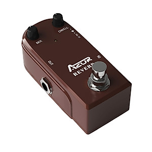 AZOR Pedal Power Adapter with AP311 Spring Reverb Guitar Effect Pedal with True Bypass Aluminium alloy case