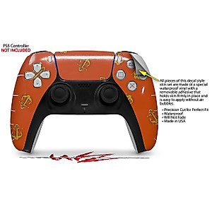 WraptorSkinz Skin Wrap compatible with Sony PS5 DualSense Controller Anchors Away Burnt Orange (CONTROLLER NOT INCLUDED)