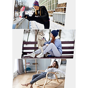 BALEAF Fleece Lined Pants Women Straight Leg Sweatpants Thermal Cotton Athletic Winter Trackpants Lounge with Pockets Dark Grey M