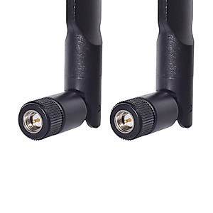 Bingfu Dual Band WiFi 2.4GHz 5GHz 5.8GHz 8dBi SMA Male Antenna (2-Pack) for Wireless Vedio Security IP Camera Recorder Surveillance Recorder Truck Trailer Rear View Backup Camera Reversing Monitor