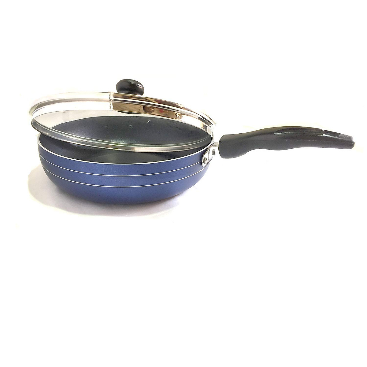 Frying Pan Non Stick Fry Pan With Glass Lid Skillet Omelet Pan Nonstick Cookware Aluminium Deep Fry Pan Induction Compatible 9.5 Inch Pan Non-Stick Covered Fry Pan Stir Fry Pans(Hand wash only)