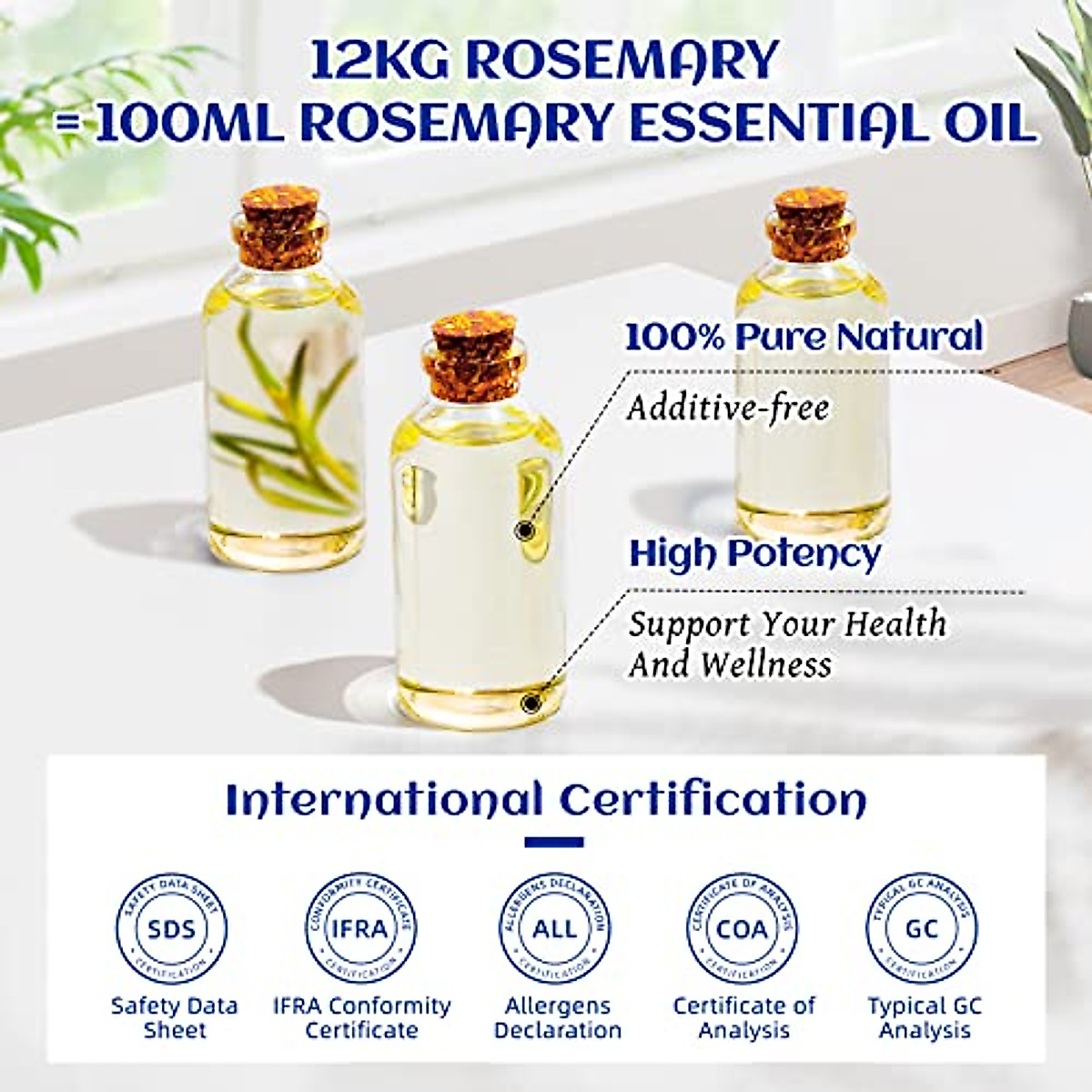 HIQILI Rosemary Essential Oil and Oregano Essential Oil, 100% Pure Natural Therapeutic Grade for Home Aromatherapy Diffuser Oil