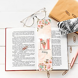 Personalized Bookmark Custom Sloth Lover Monogram Initial Bookmarks with Name Customized Metal Markers Ruler Ornament Gifts for Women Men Book Lovers Readers On Birthday Christmas