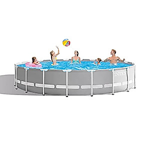 INTEX 26755EH 20 Feet x 52 Inch Prism Premium Frame Above Ground Pool | Cartridge Filter Pump, Ladder, Ground Cloth and Pool Cover Included
