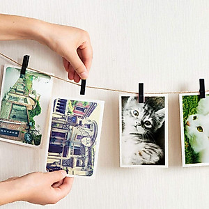 GCA DIY Wooden Pins for Scrapbooking Wood Crafts, Mini Clothespins 100 Per Pack 1" Black