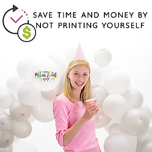 Your Main Event Prints Sunflower Girl Baby Shower Invitations, Yellow Floral Baby Shower Invites with 20 Invitations, with diaper raffles.